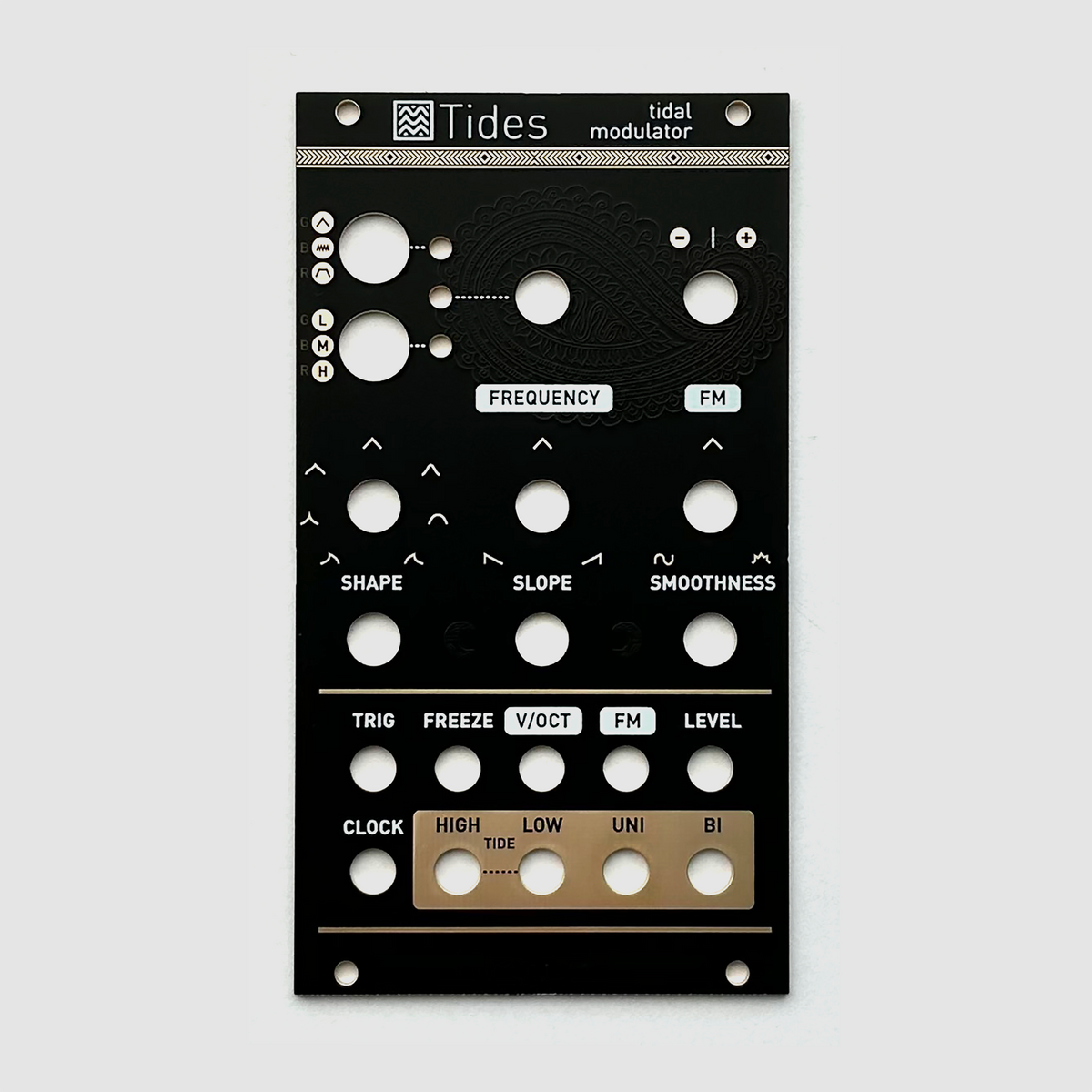 Black Panel For Mutable Instruments Tides Oddvolt Eurorack Panels Pcbs And Parts For Diy