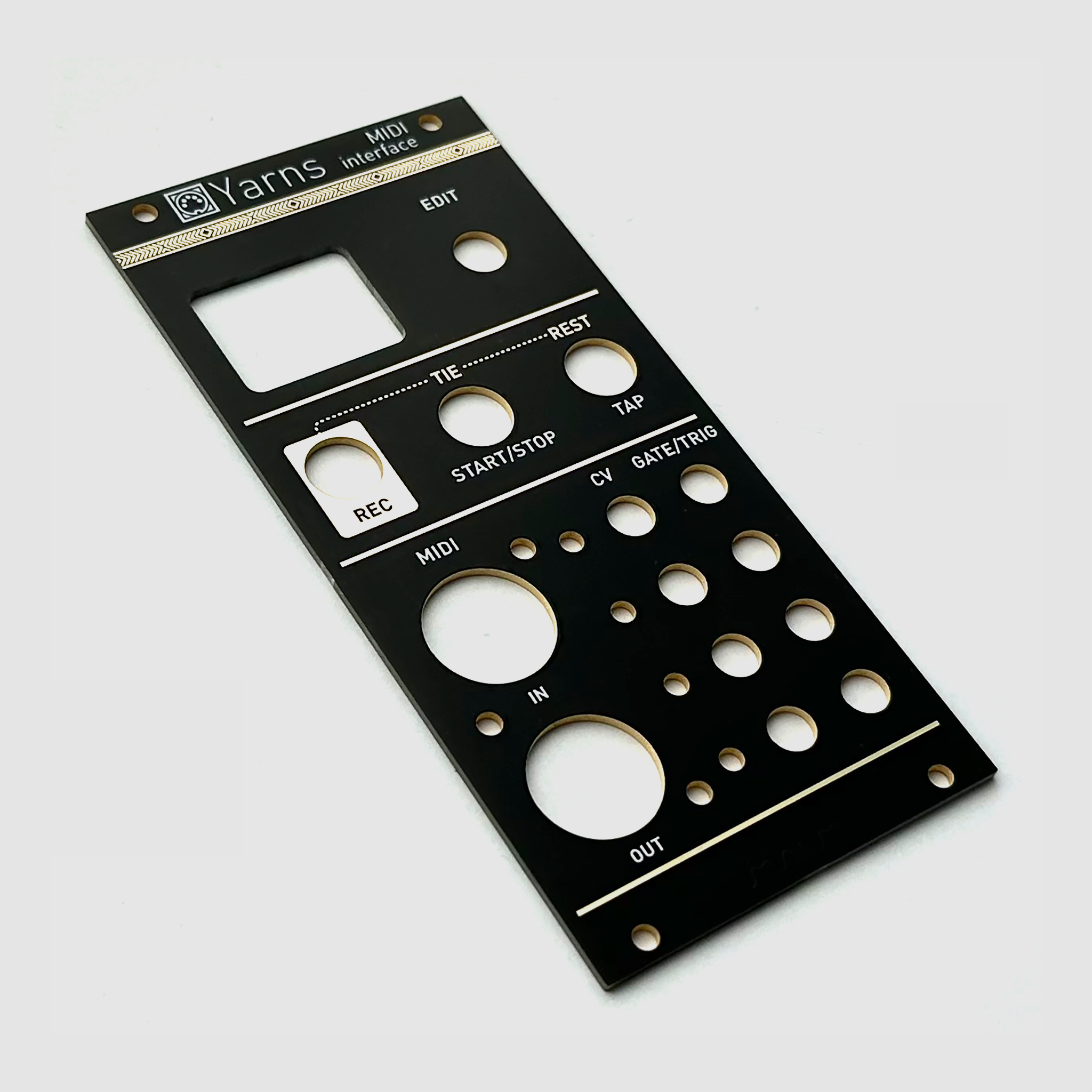 Black panel for Mutable Instruments Yarns – Oddvolt - Eurorack Panels ...